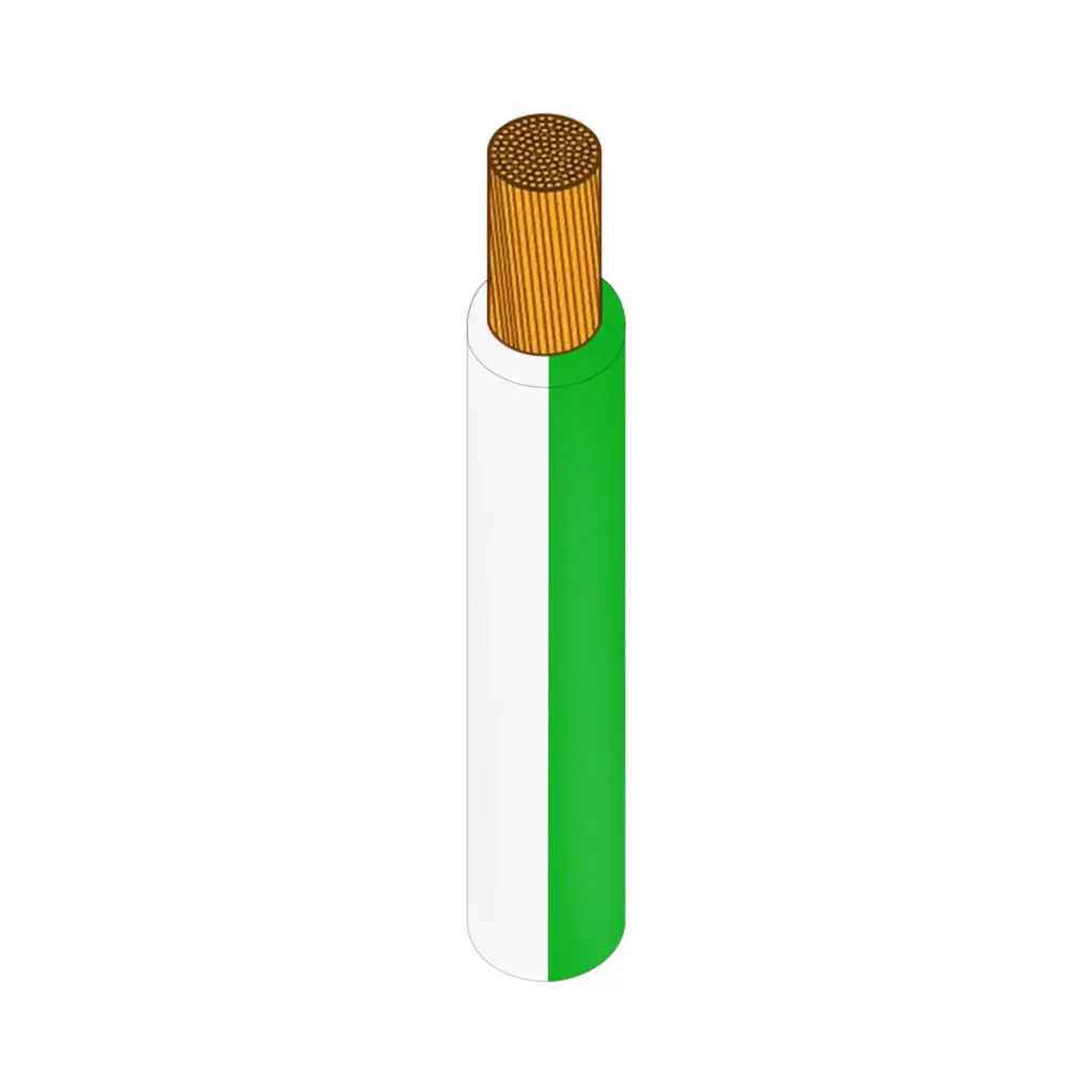 Single Core Cable - 25A, 2mm,100m White & Green | Daltec AI Limited